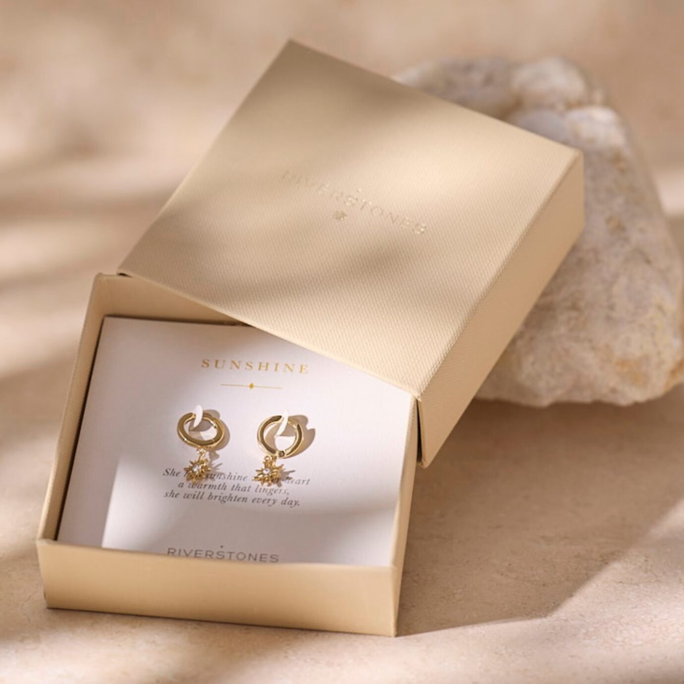 Sunshine hoops verguld - Happinez