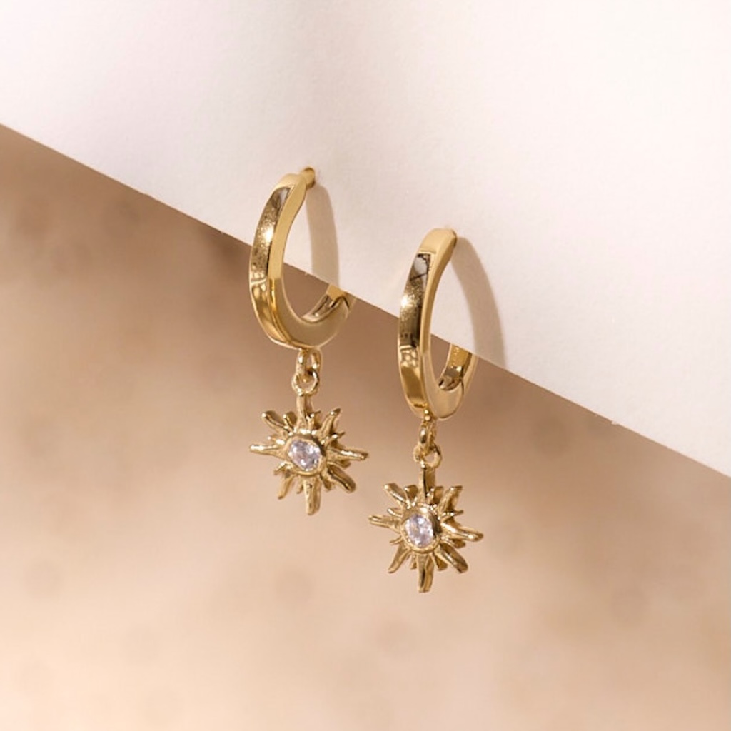 Sunshine hoops verguld - Happinez